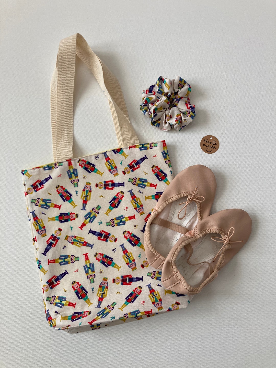 Nutcracker Tote Kid Scrunchie Christmas Holiday Gift Book Lunch Travel ...