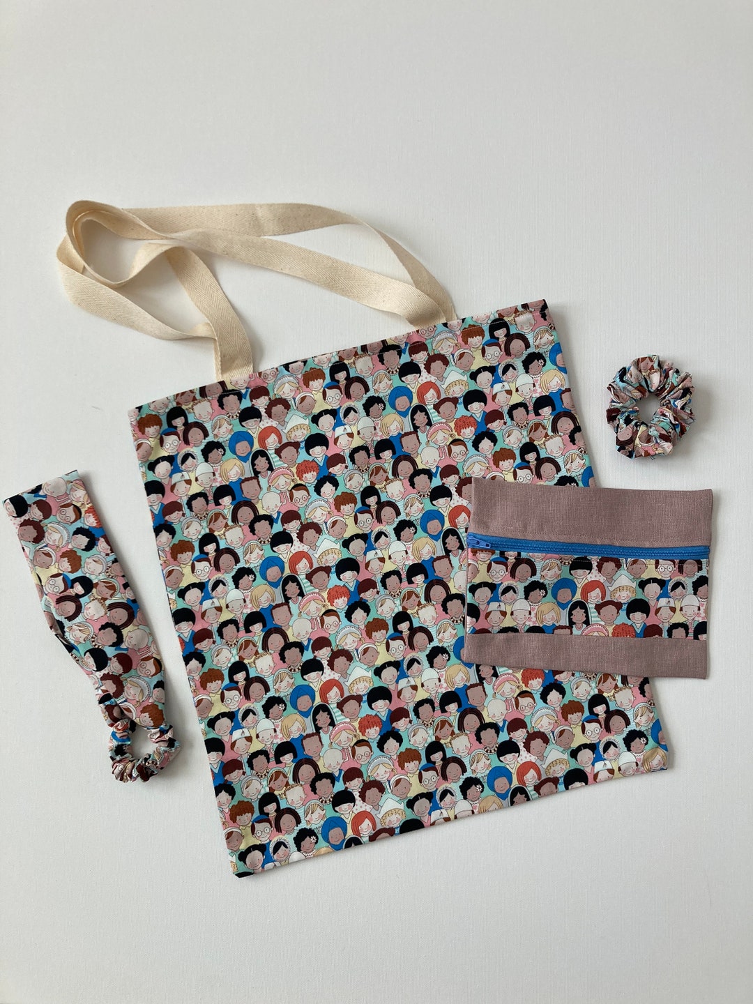 Gift Accessories Set Tote Zipper Hair Accessories Headband Scrunchie ...