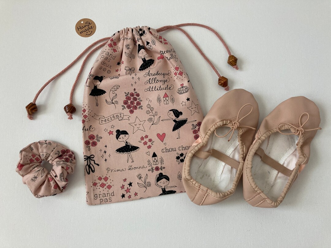 Kids Ballet Shoe Bag & Scrunchie Set: Odor Eliminating Charcoal, Pink ...