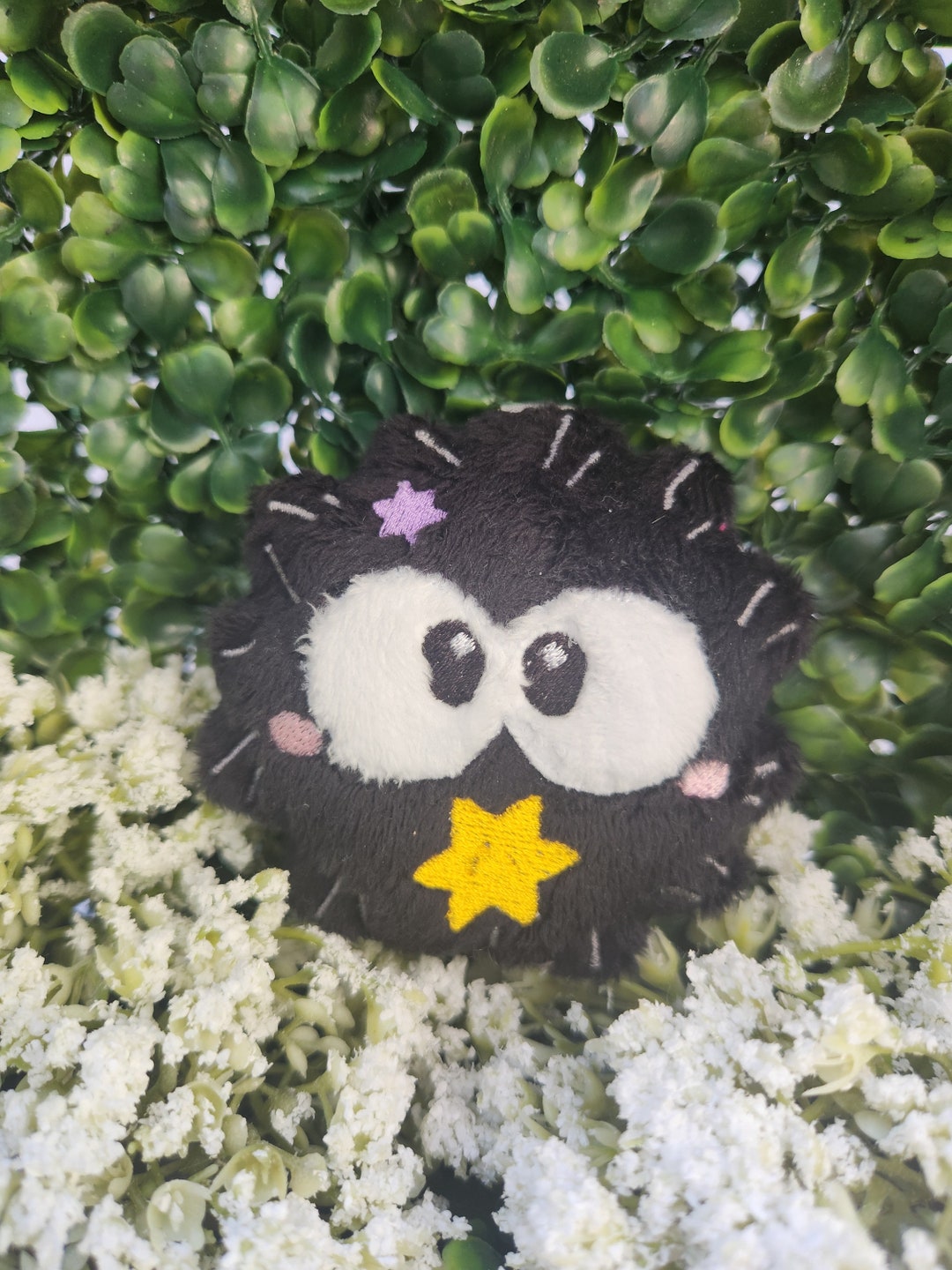 Soot Sprite Charm Plush Keychain - Etsy