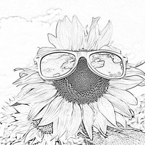 A Sunflower Coloring Book for Kids - Summer Vibes. - Etsy