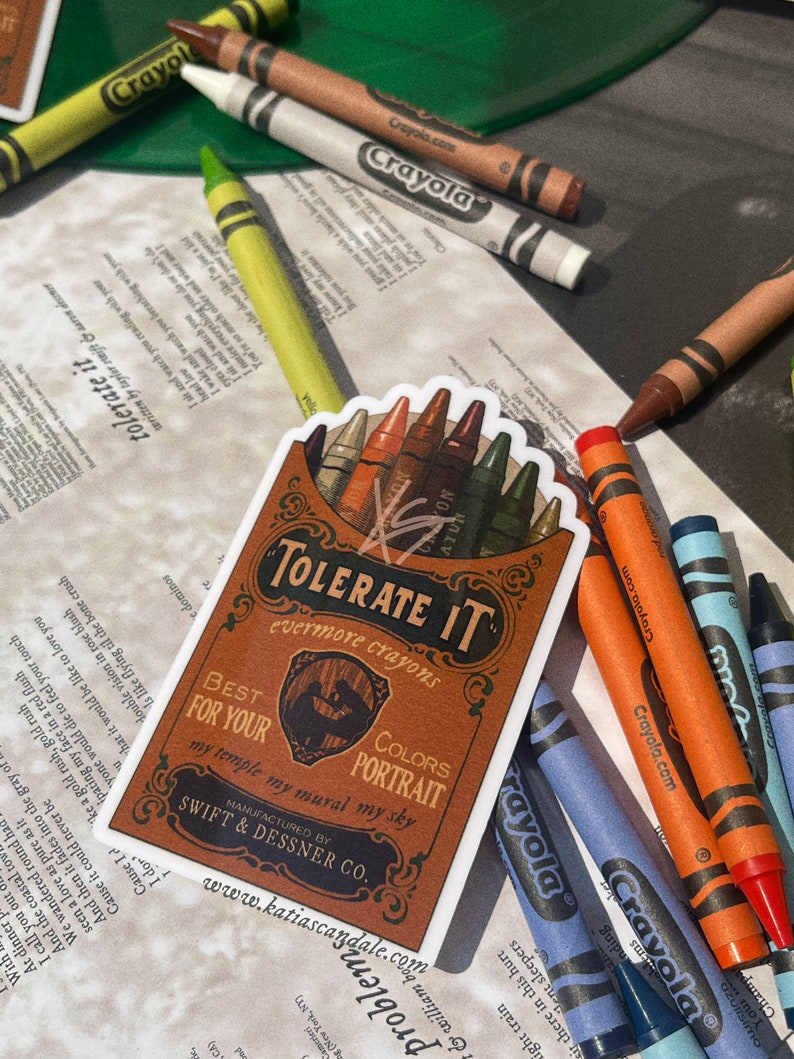 Tolerate It Sticker | Evermore Sticker | Waterproof Stickers | Vinyl ...