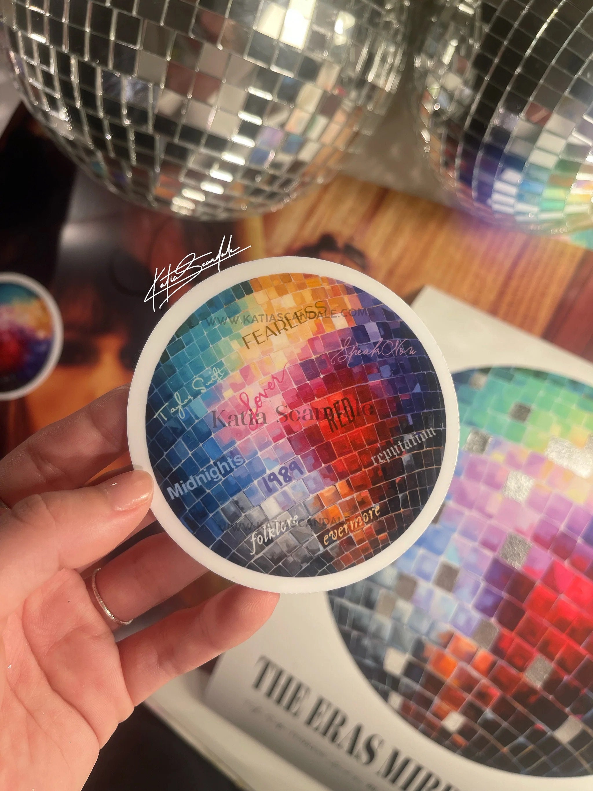 The Eras Mirrorball Sticker Eras Stickers Taylor Swift - Etsy