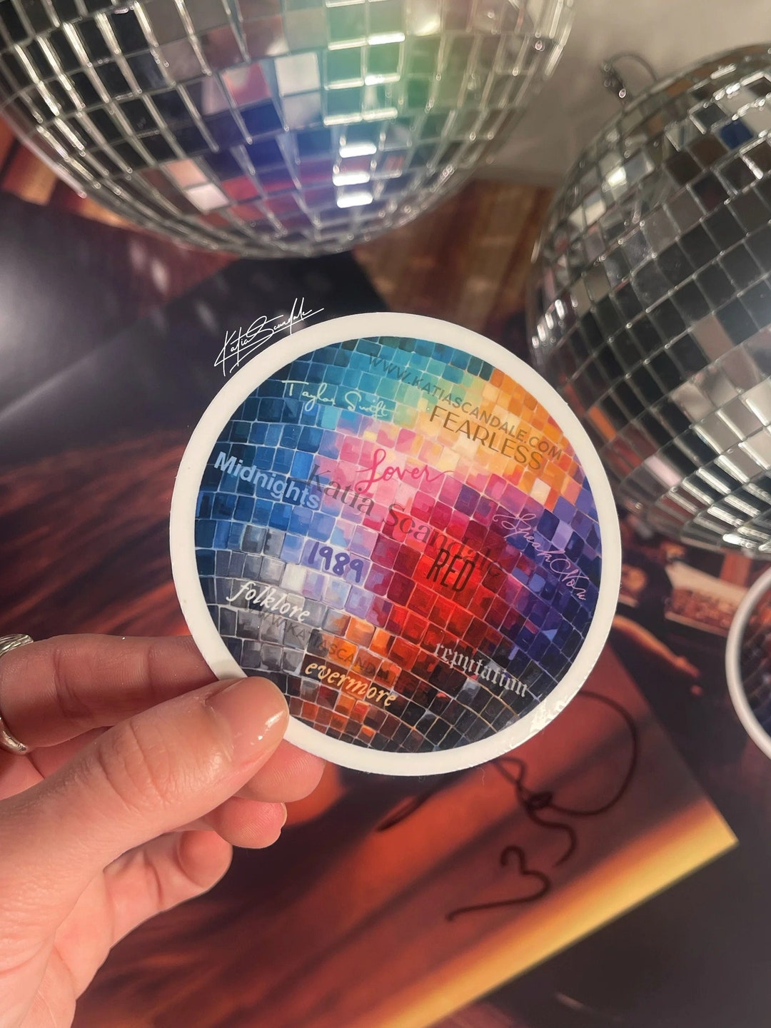 The Eras Mirrorball Sticker Eras Stickers Waterproof Stickers Vinyl ...