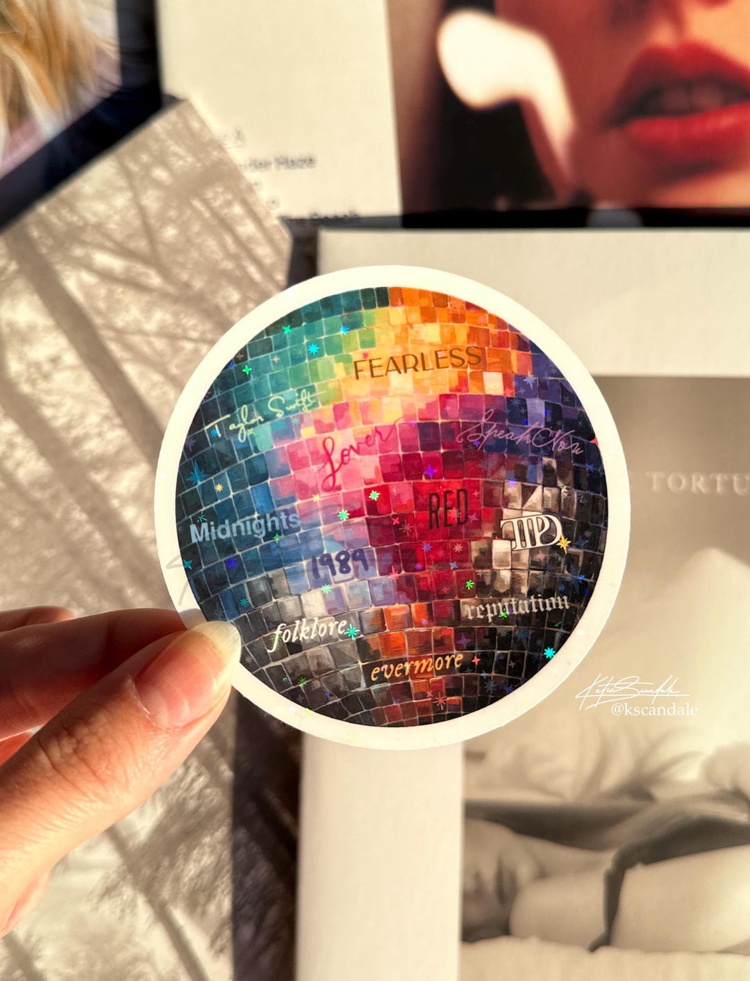 Shimmering Mirrorball Sticker | Eras Stickers | Waterproof Stickers ...