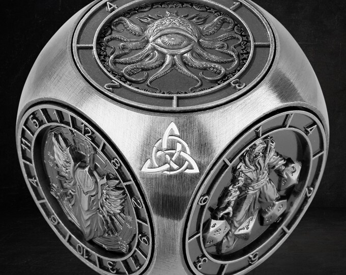 Dice Set Full Dnd/rpg Metal Fidget Spinner . Spinner Contains Markings ...