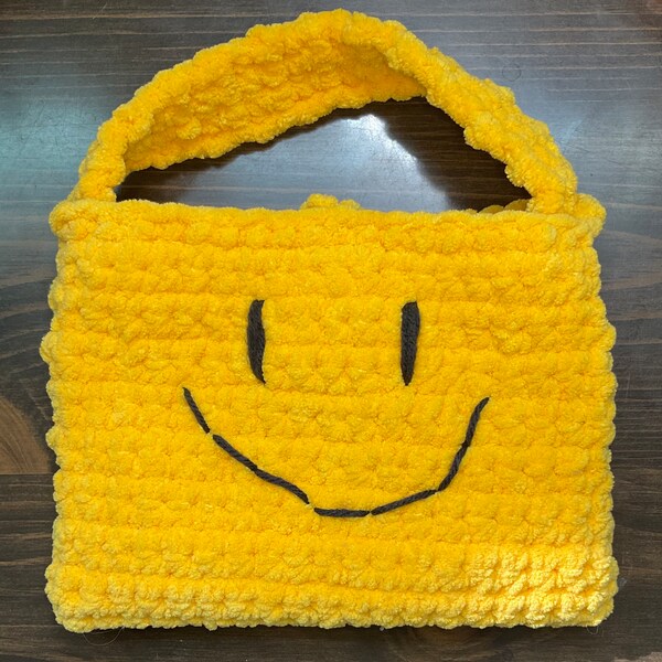 Crochet Smiley Face Bag Pattern - Etsy