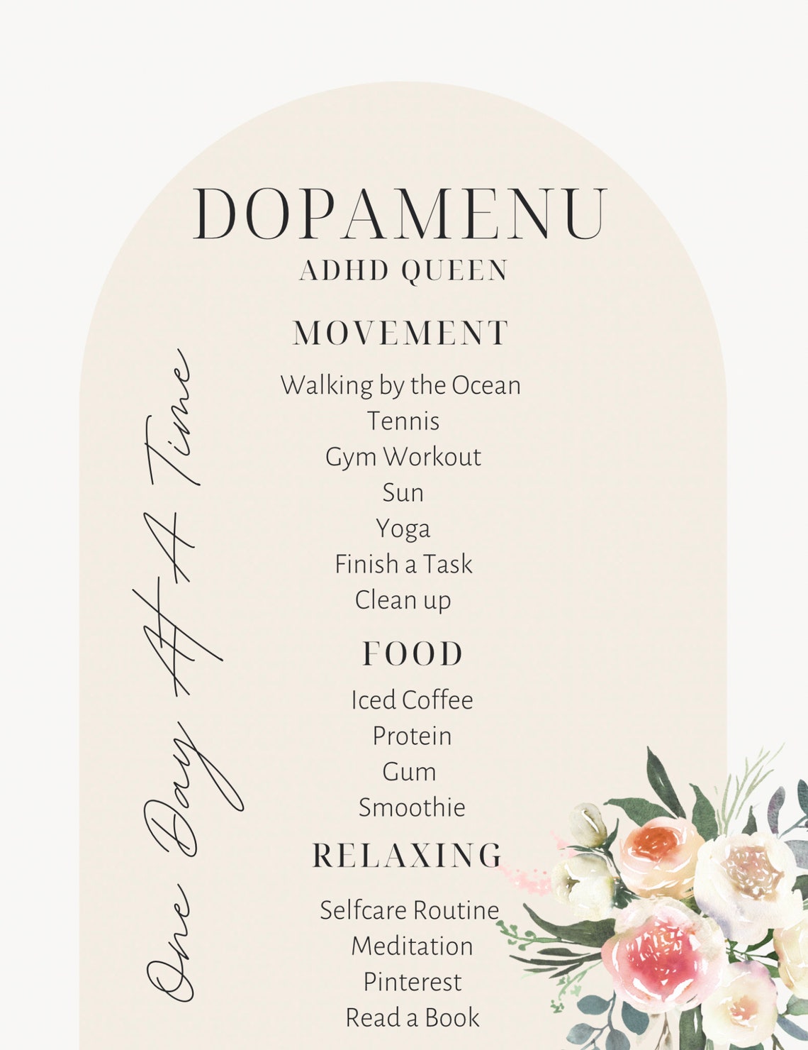 ADHD Dopamine Menu Digital & Printable Customization - Etsy Canada