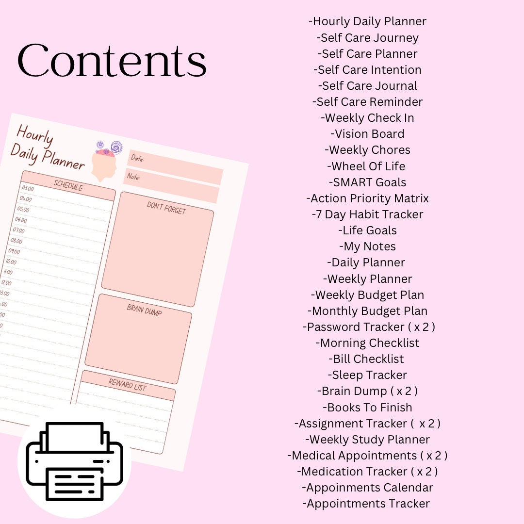 ADHD Planner made by an Adhder PRINTABLE and Digital Adult ADHD Journal ...