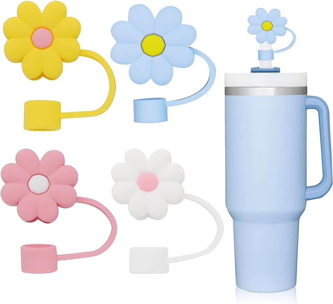 Flower Stanley Straw Topper Cover Stanley Straw Charms Topper Drink Cup ...