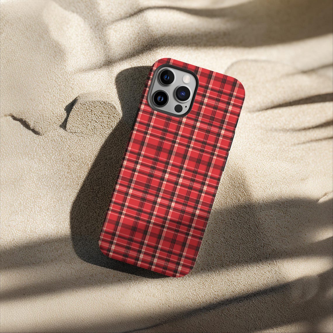 Plaid Red Winter Checkered Tartan Phone Case, Trendy Phone Case, iPhone ...