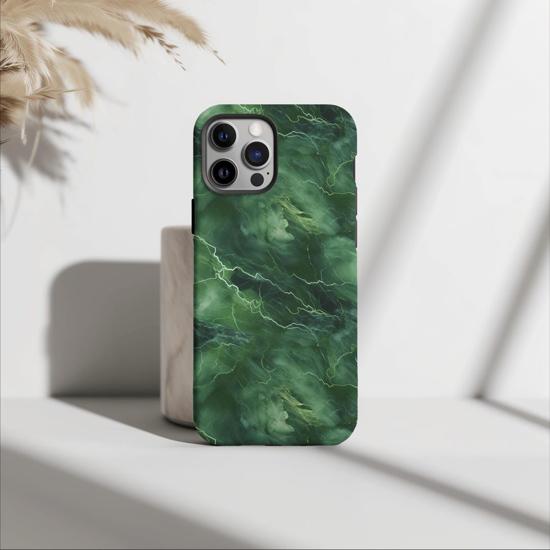 Green and Gold Phone Case, Green Marble, Trendy Phone Case, iPhone 15 ...