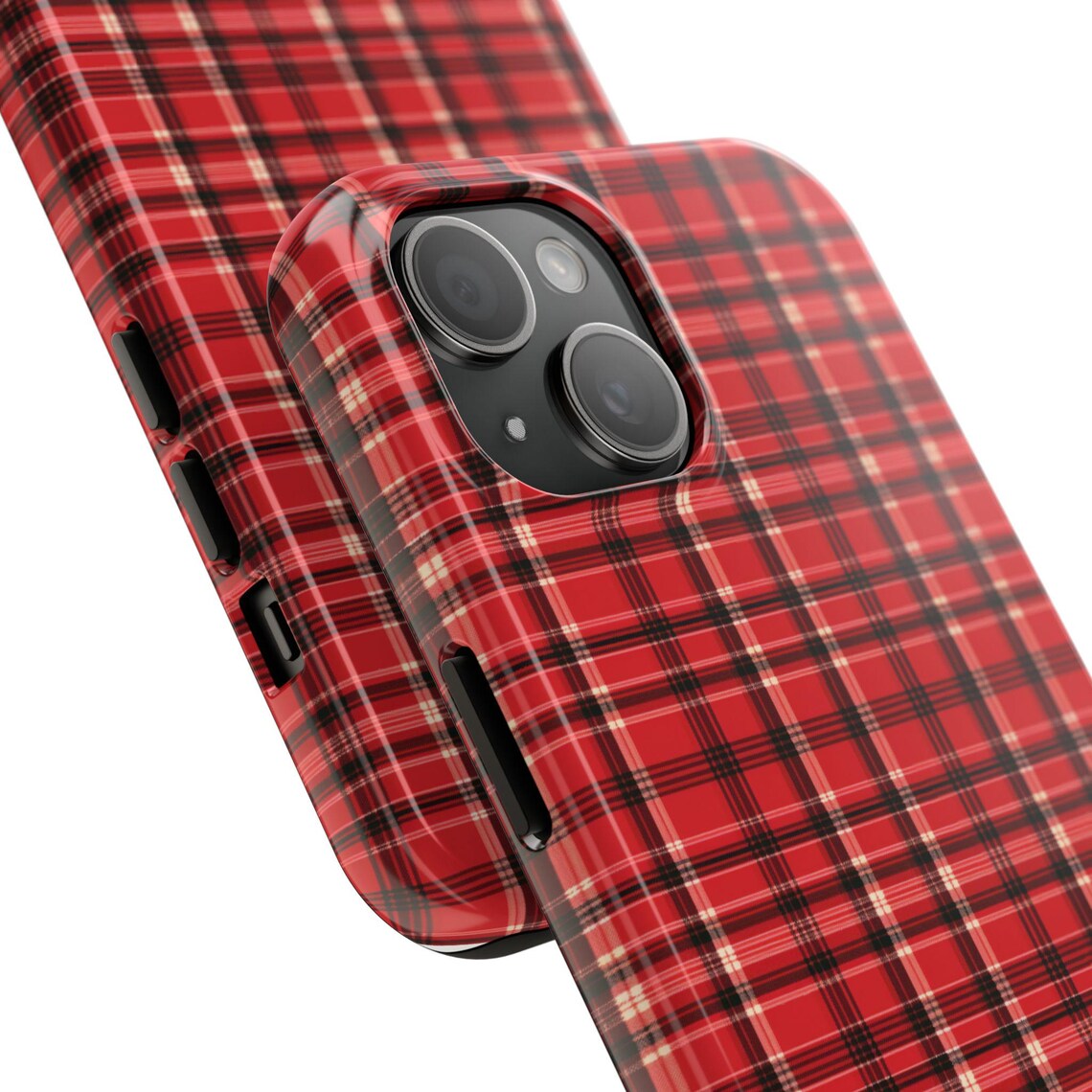 Plaid Red Winter Checkered Tartan Phone Case, Trendy Phone Case, iPhone ...