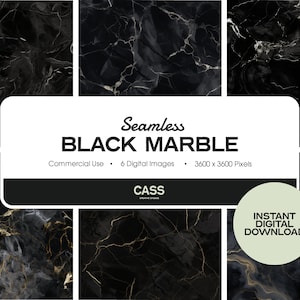Black Marble Seamless Digital Paper, Texture Pattern, Instant Download ...