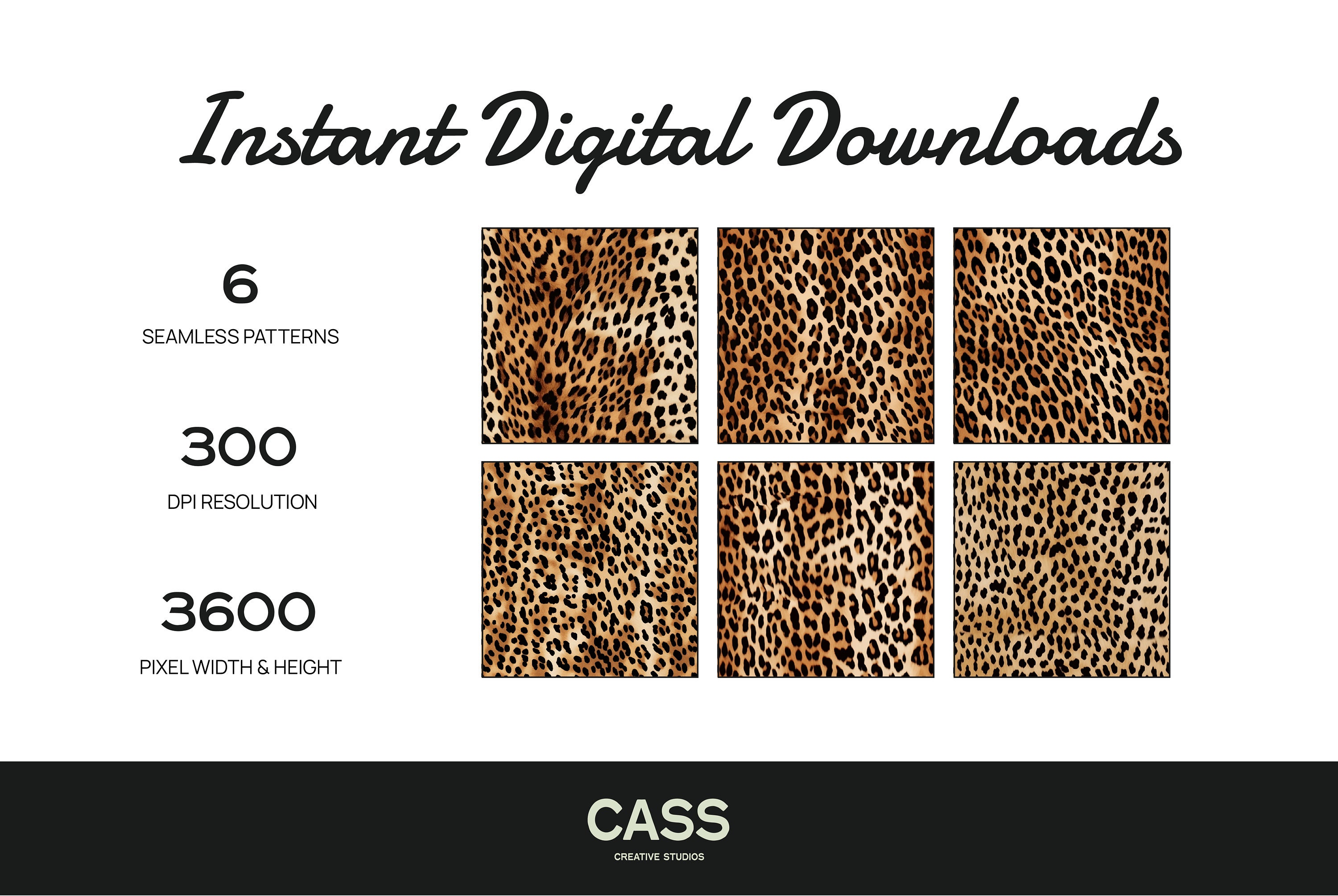 Leopard Print Seamless Digital Papers, Animal Print Pattern, Instant ...