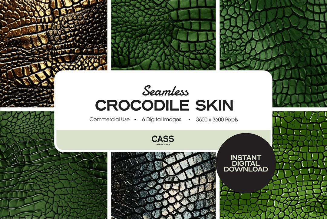 Crocodile Seamless Digital Papers, Animal Print Pattern, Instant ...