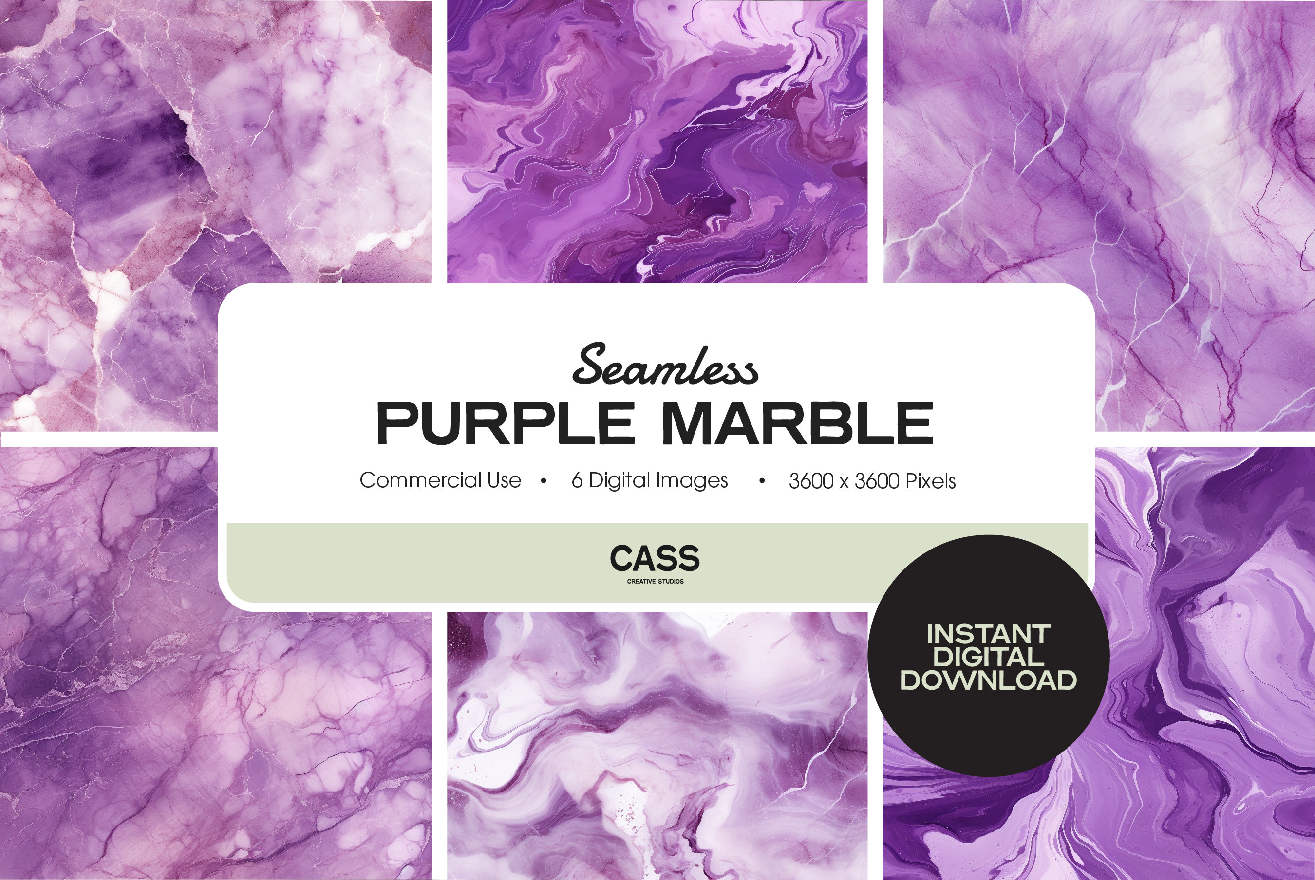 Purple Marble Seamless Digital Paper, Textured Pattern, Instant ...