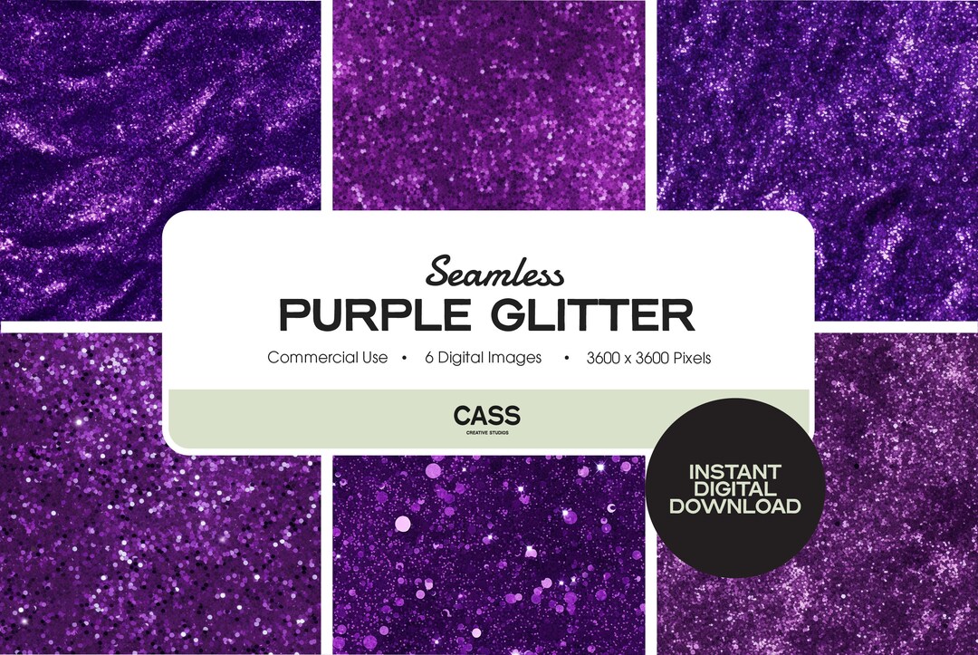 Purple Glitter Seamless Digital Paper,instant Download, Commercial Use ...
