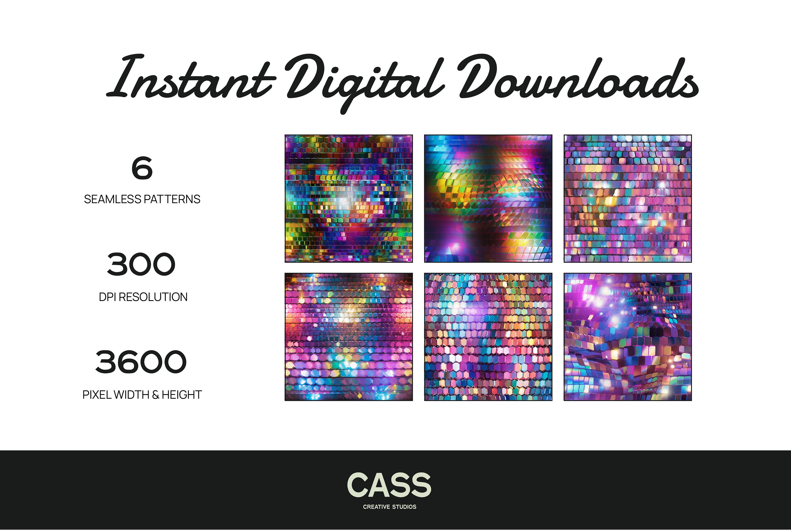 Disco Party Seamless Digital Papers, Instant Download, Commercial Use ...