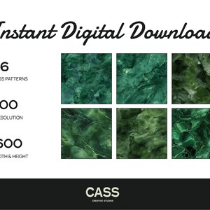 Green Marble Seamless Digital Paper, Instant Download, Commercial Use ...