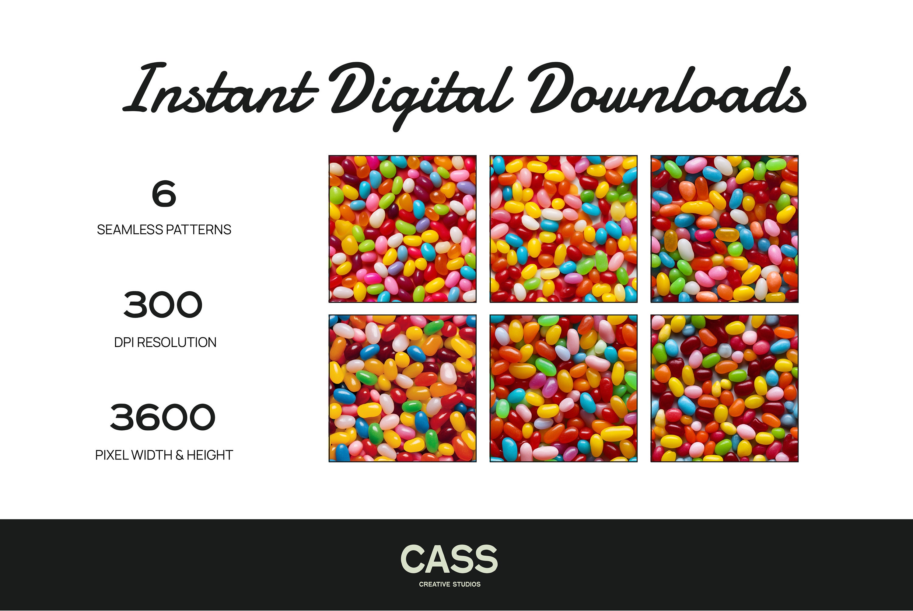 Jelly Beans Seamless Digital Paper, Instant Download, Commercial Use ...