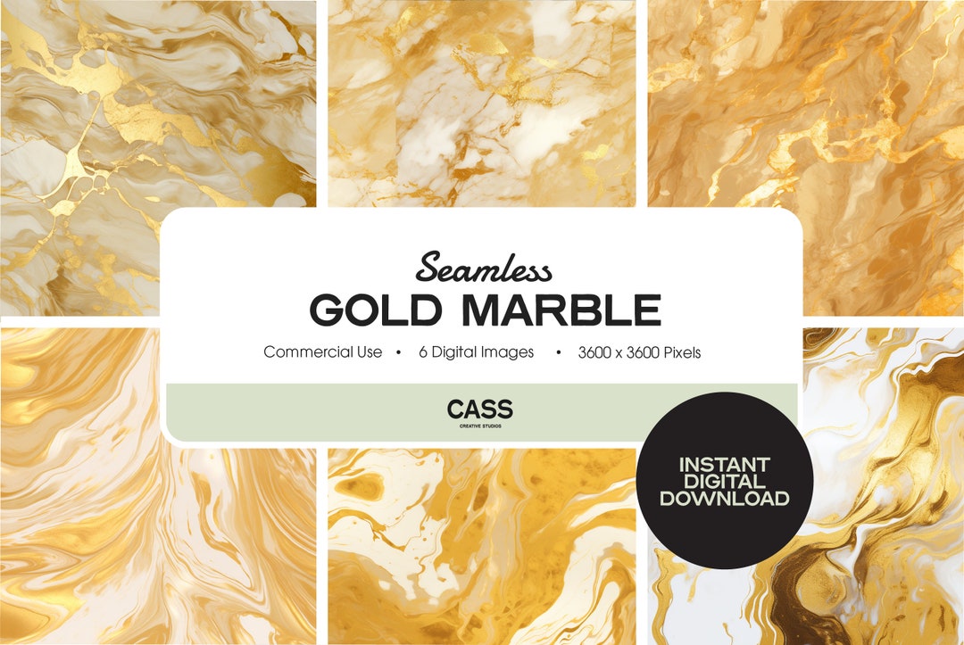 Gold Marble Seamless Digital Paper, Textured Pattern, Instant Download ...