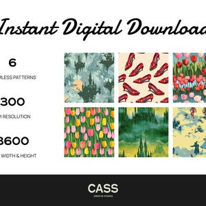 Wicked Seamless Digital Papers, Emerald City Pattern, the Wicked Witch ...