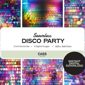 Disco Party Seamless Digital Papers, Instant Download, Commercial Use ...