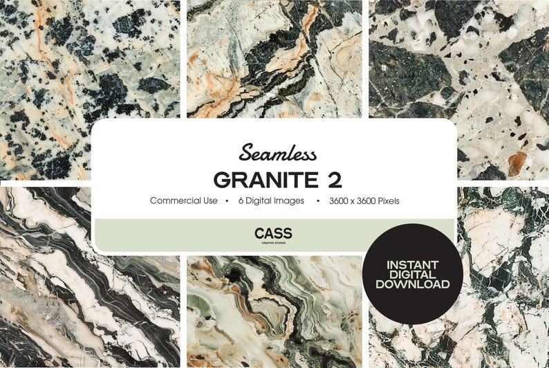 Granite Stone Seamless Digital Papers, Digital Pattern, Instant ...