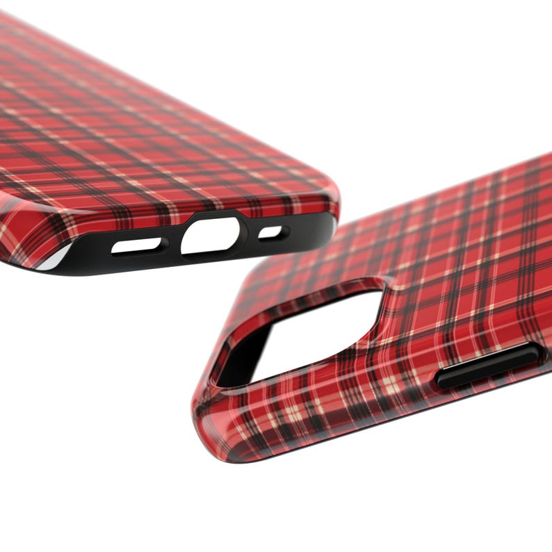 Plaid Red Winter Checkered Tartan Phone Case, Trendy Phone Case, iPhone ...