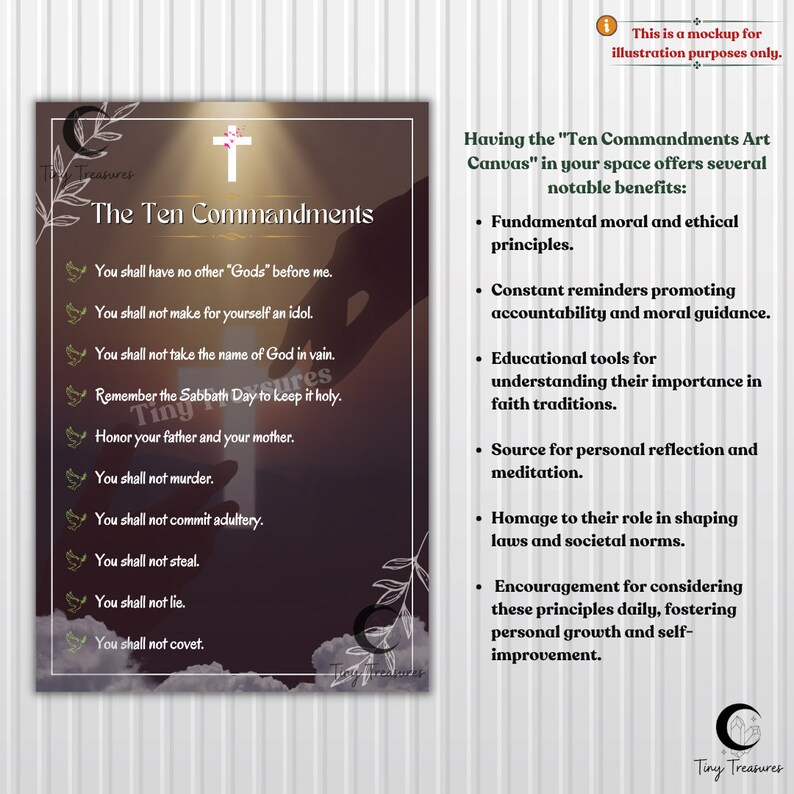 The Ten Commandments Digital Art Print Divine Guidance Jesus - Etsy