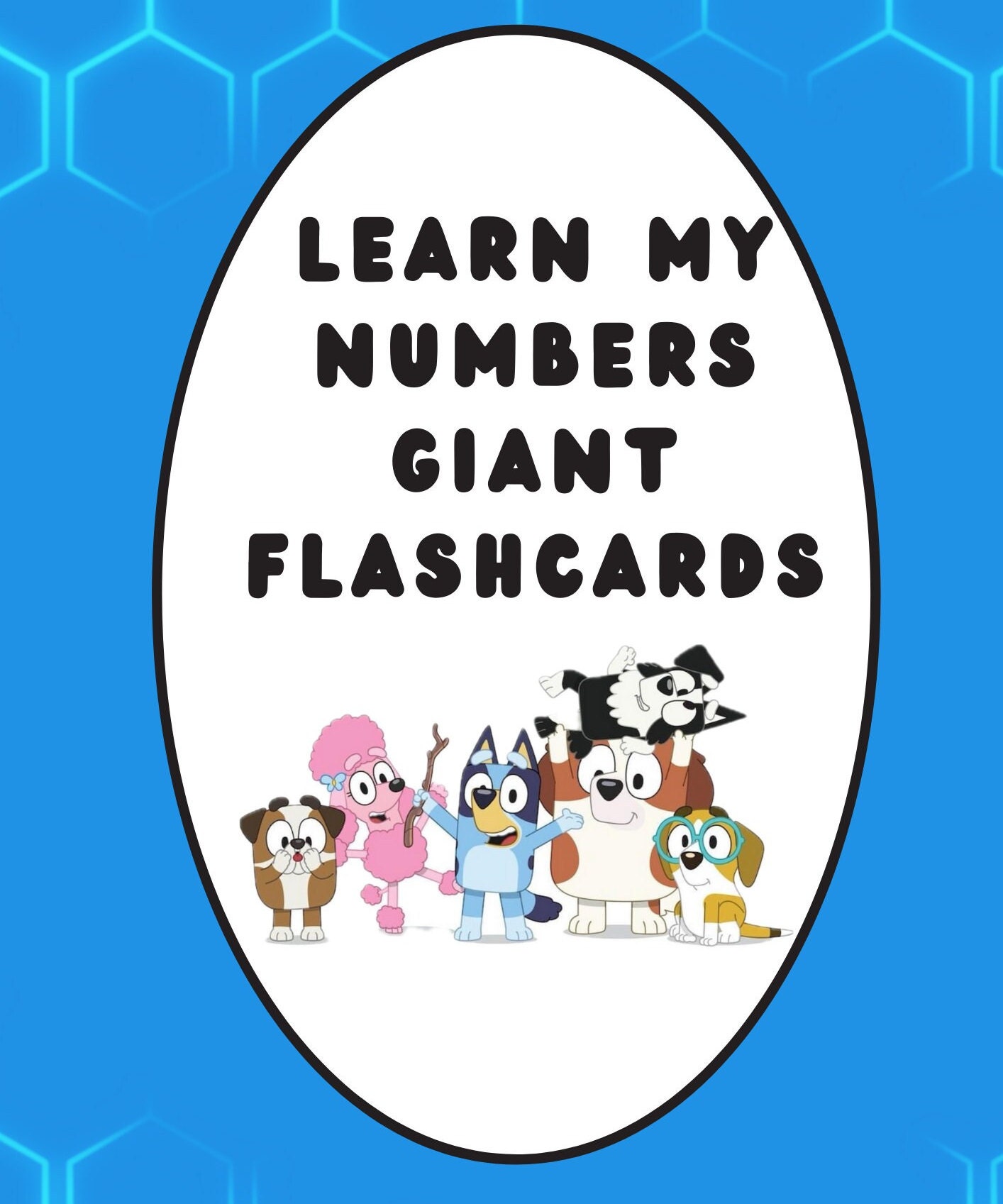 Printable Bluey Giant Number Flashcards, Whole Page Display Number 1-10 ...