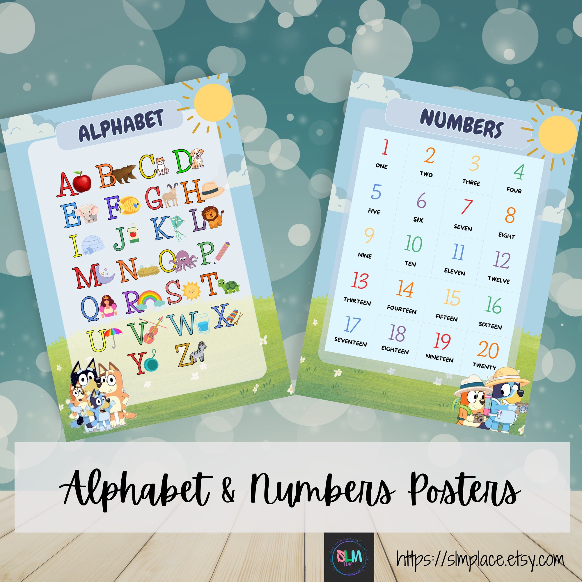 Printable Bluey Preschool Learning Posters, Preschool Learning Chart ...