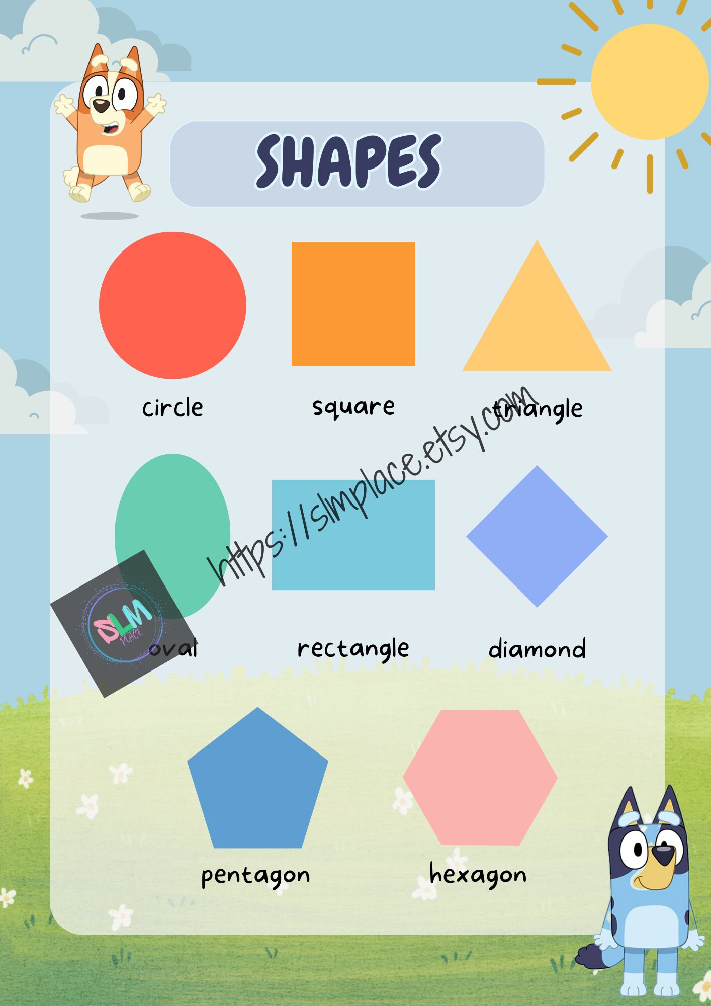 Printable Bluey Preschool Learning Posters, Preschool Learning Chart ...