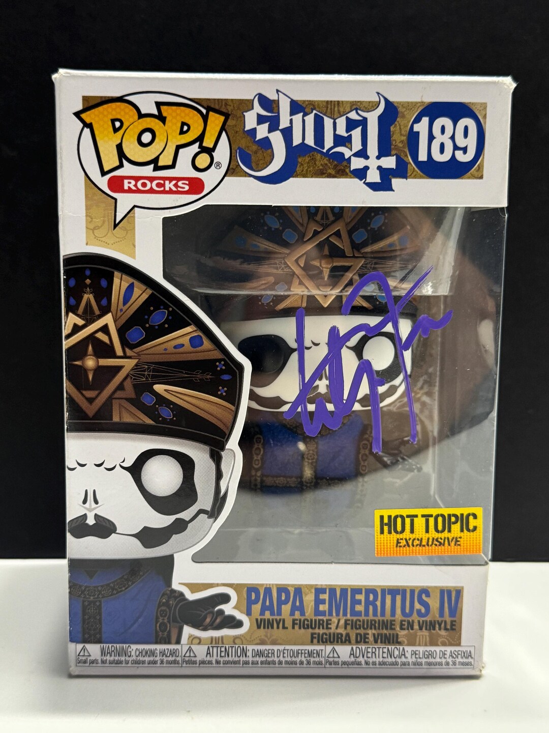 Funko Pop! GHOST - Papa Emeritus IV #189 Signed by Tobias Forge - COA ...