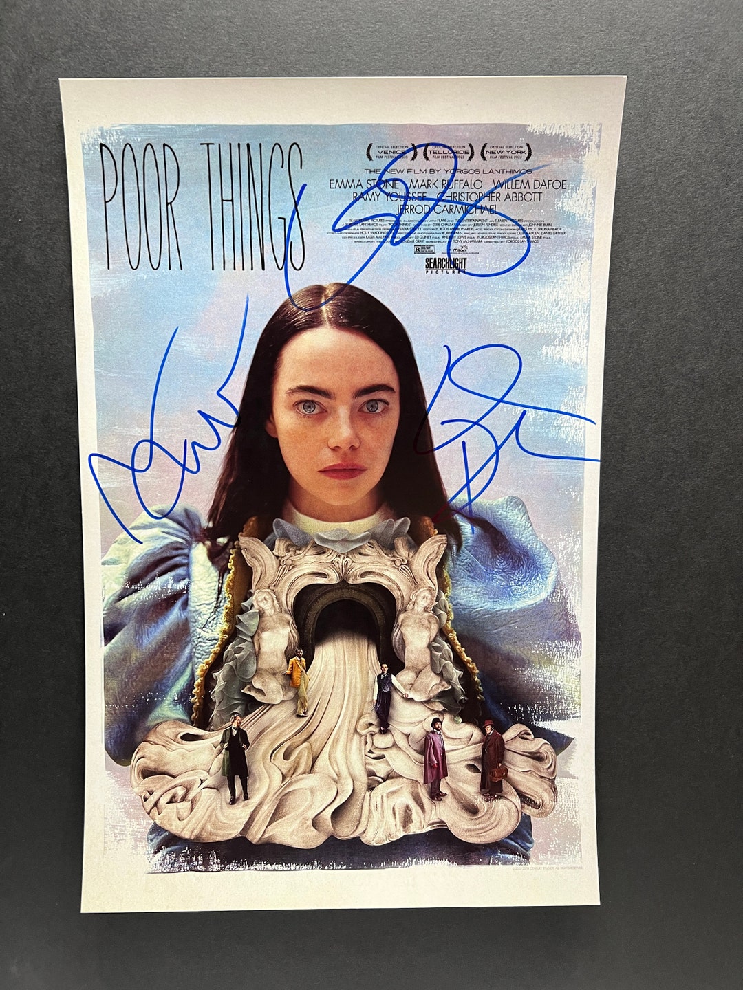 POOR THINGS Movie Poster Signed by 3 Castmembers Coa Authenticated ...