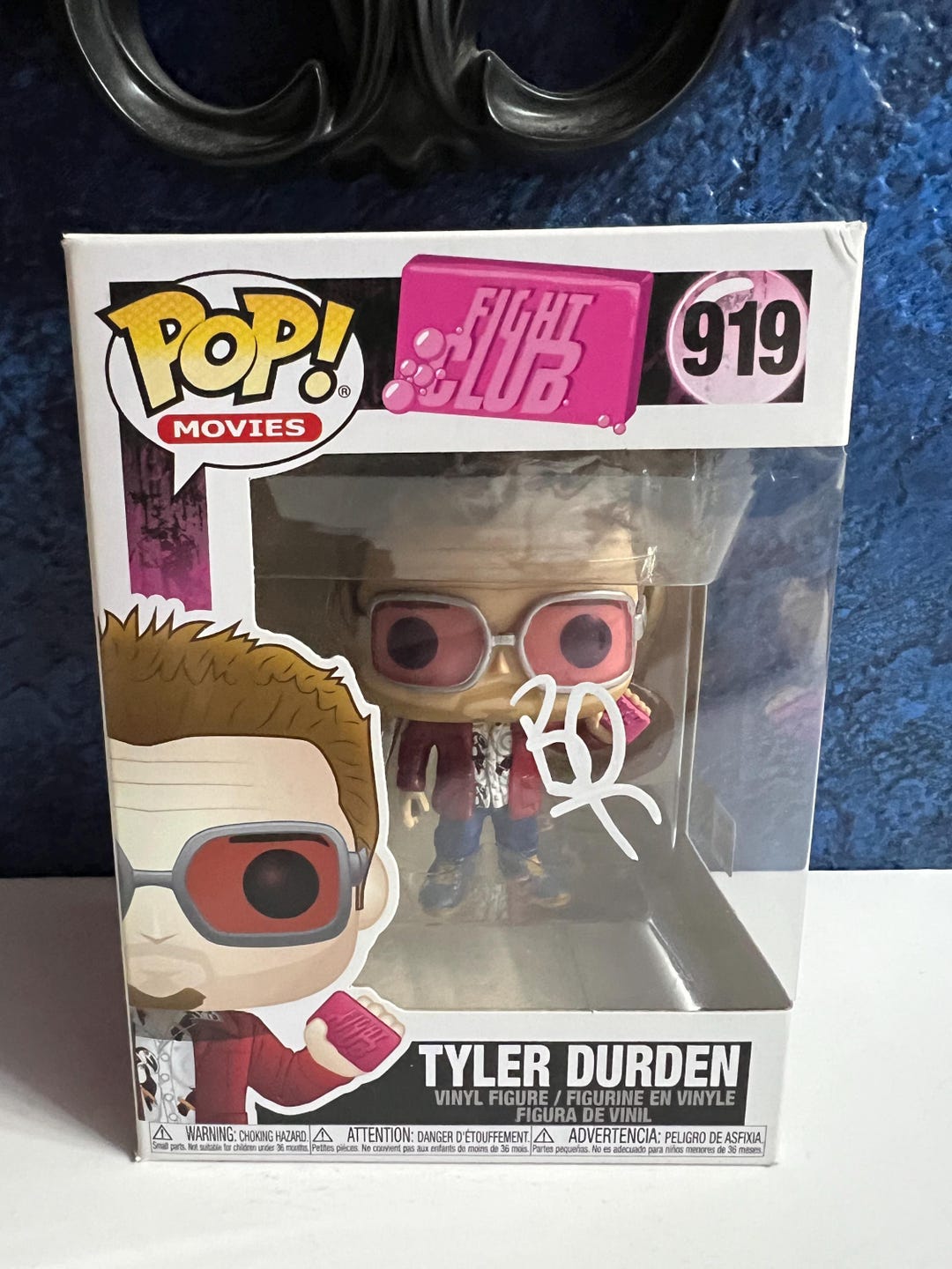 Funko Pop Fight Club Tyler Durden 919 Signed by BRAD PITT COA ...