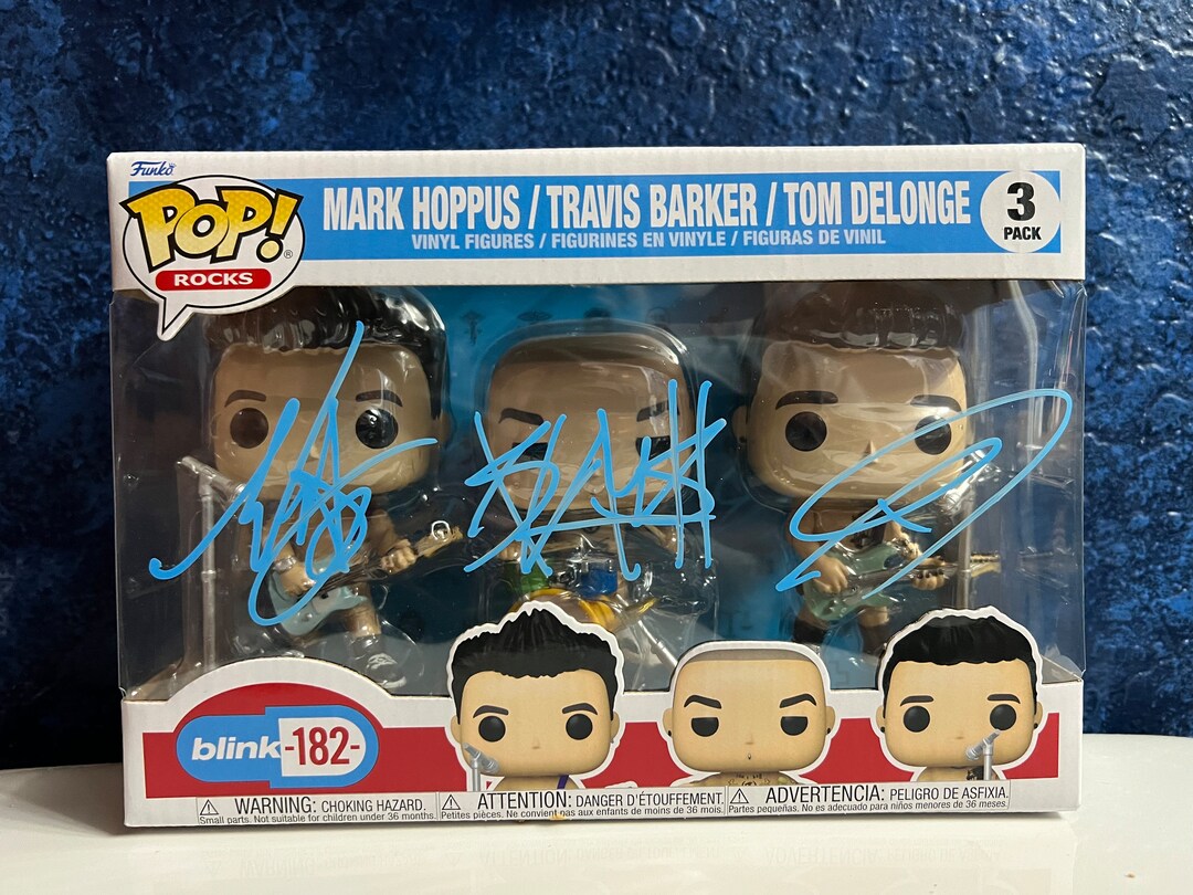 Funko Pop Blink 182 Rock Band 3pack Signed by Mark Hoppus - Etsy