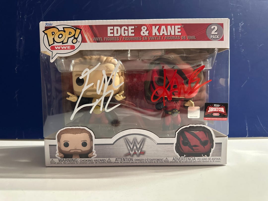 Funko Pop! WWE Edge & Kane #2pk Signed by Edge and Kane - COA ...
