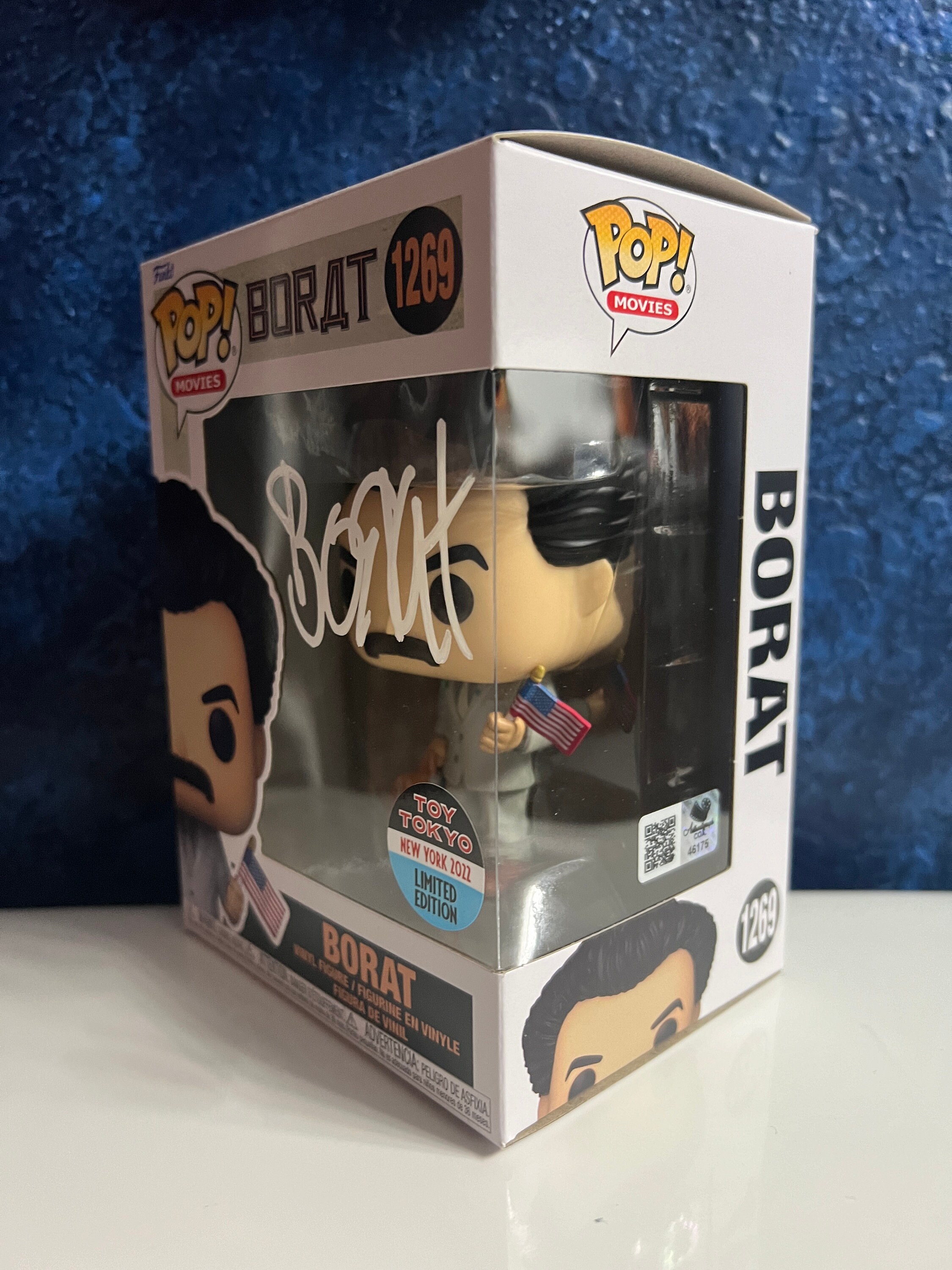 Funko Pop BORAT 1269 Signed by Sacha Baron Cohen COA Authenticated Free ...