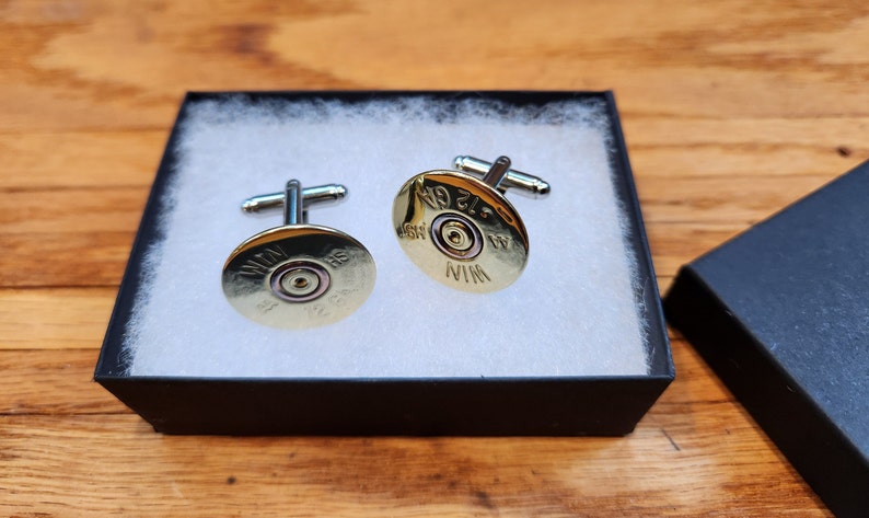 12 Gauge Cuff Links Made From a Real 12 Gauge Shotgun Shell - Etsy