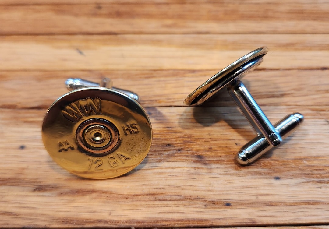 12 Gauge Cuff Links Made From a Real 12 Gauge Shotgun Shell - Etsy
