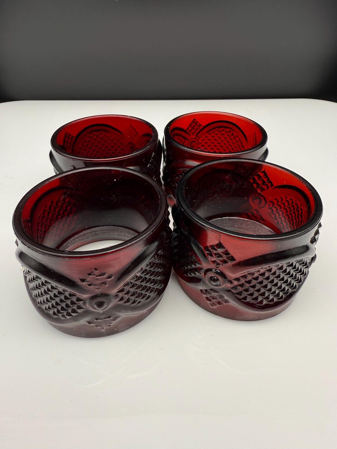 Vintage Avon Ruby Red Napkin Rings From the Avon Cape Cod Collection 1970s. Set of Four. - Etsy