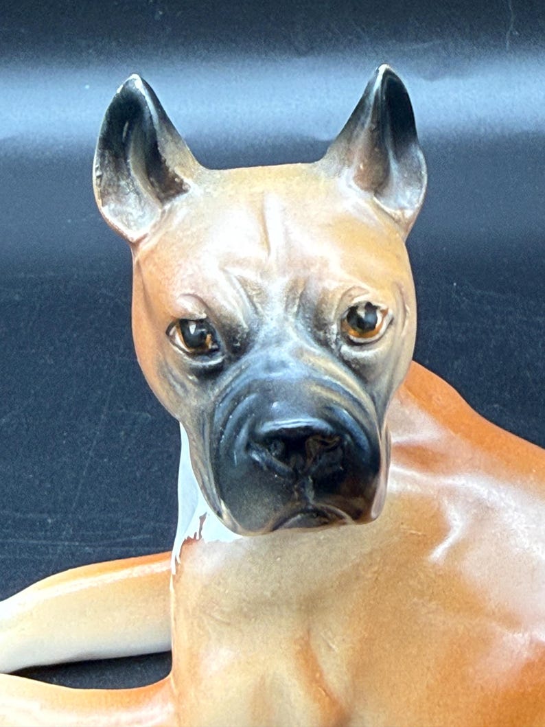 Boxer Dog and Puppy Figurine - National Potteries Co - Mid-century ...