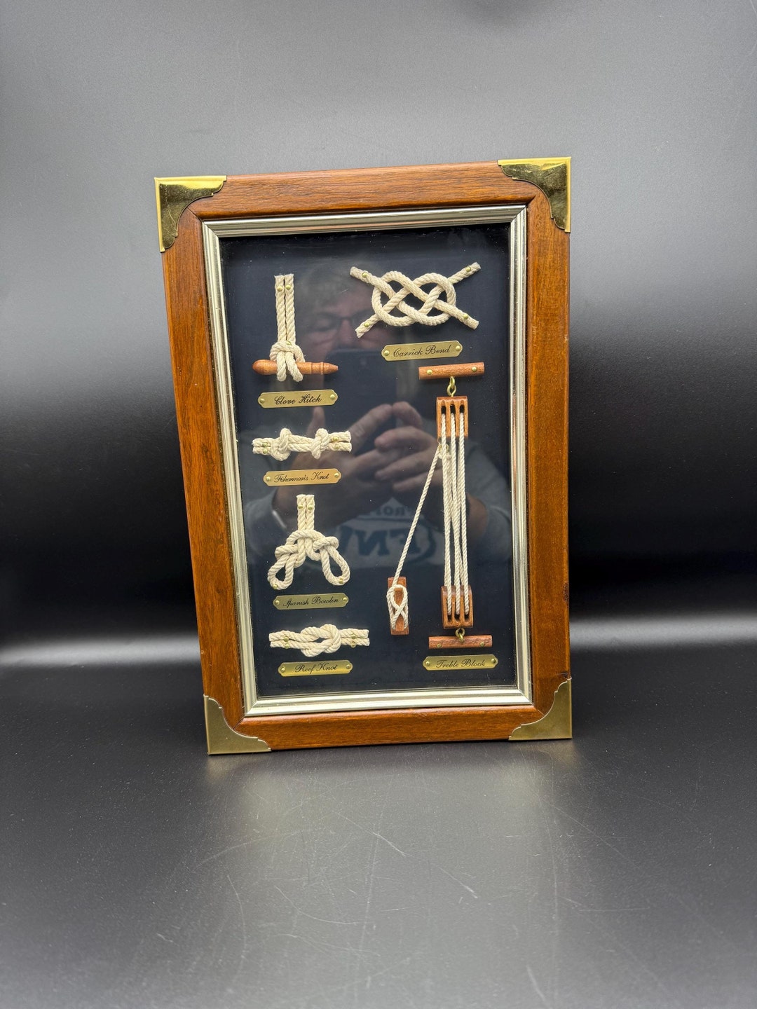 Vintage Framed Nautical Knots Shadow Box, Maritime Decor, Nautical ...