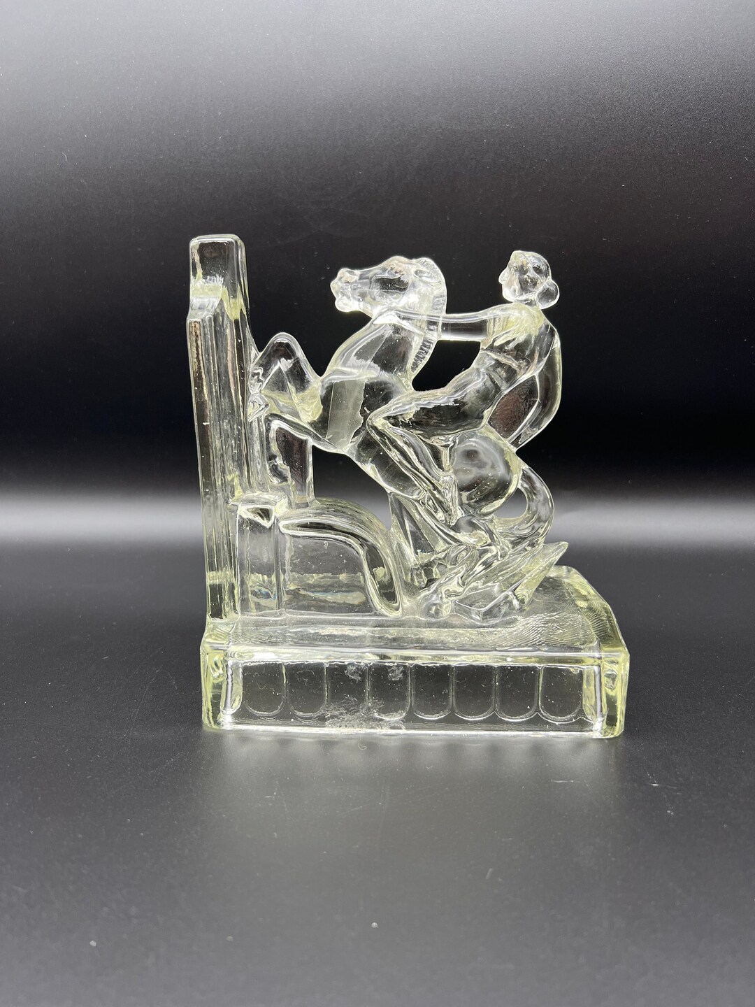 Exquisite Art Deco H.R. Haley, Clear Glass, Nude Lady Godiva and Horse ...