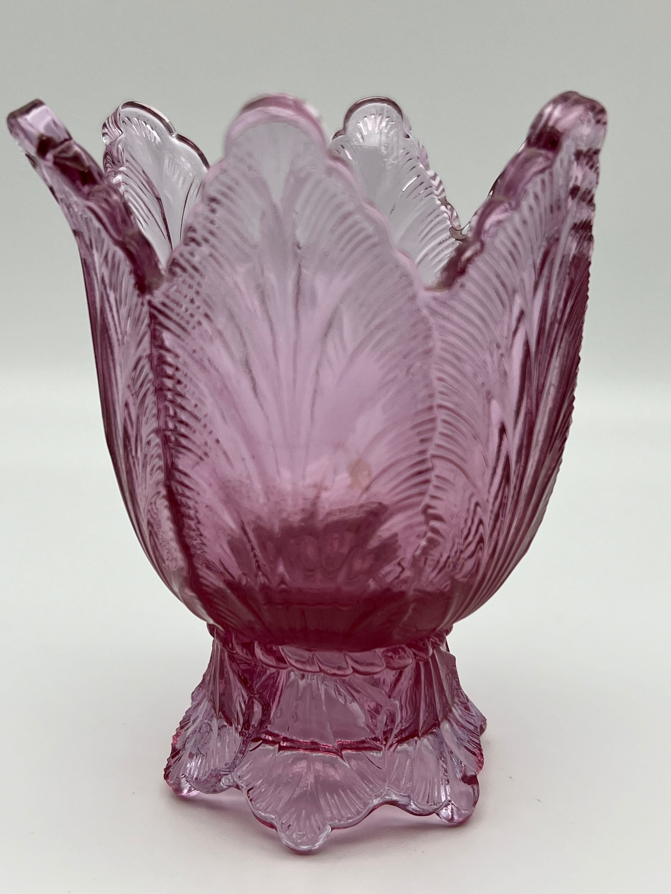 Lovely Vintage Fenton Pink Glass Candle Holder, Pink Glass Votive, 4 1/ ...