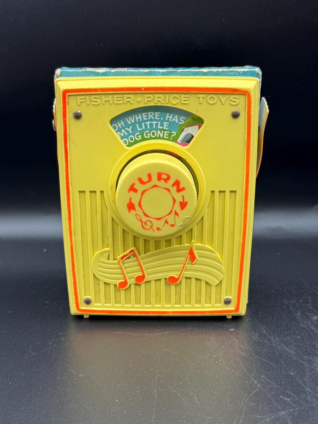 Vintage Fisher-price Toy Radio, "oh Where, Has My Little Dog Gone ...