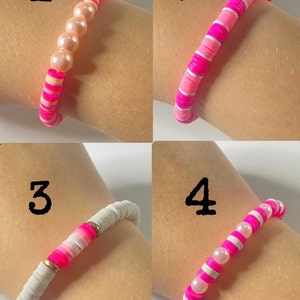 Cute Pink Clay Bead Bracelets - Etsy