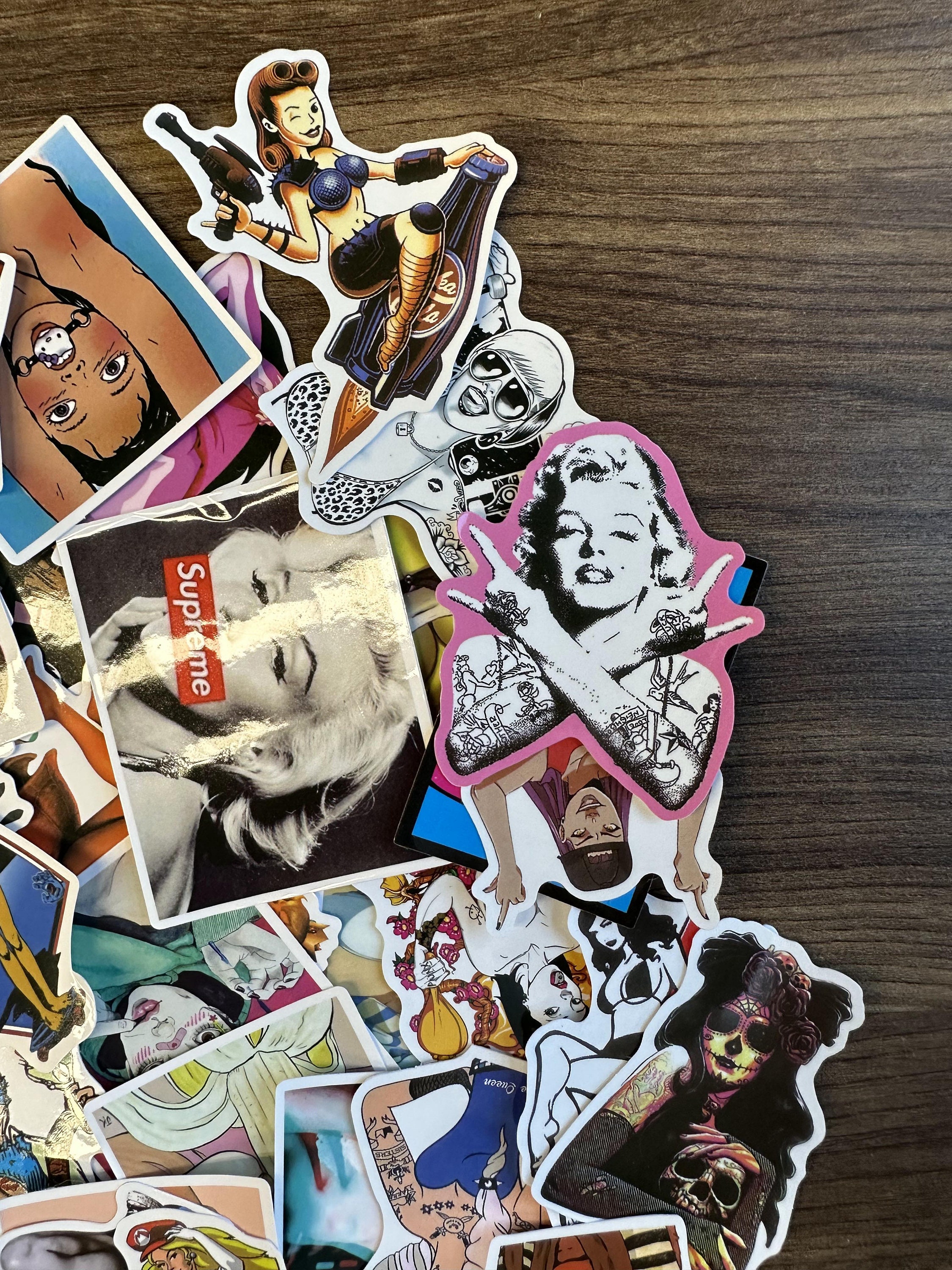 50 Random Sexy Girl Sticker Pack Anime Models Waifu Pin Up Etsy